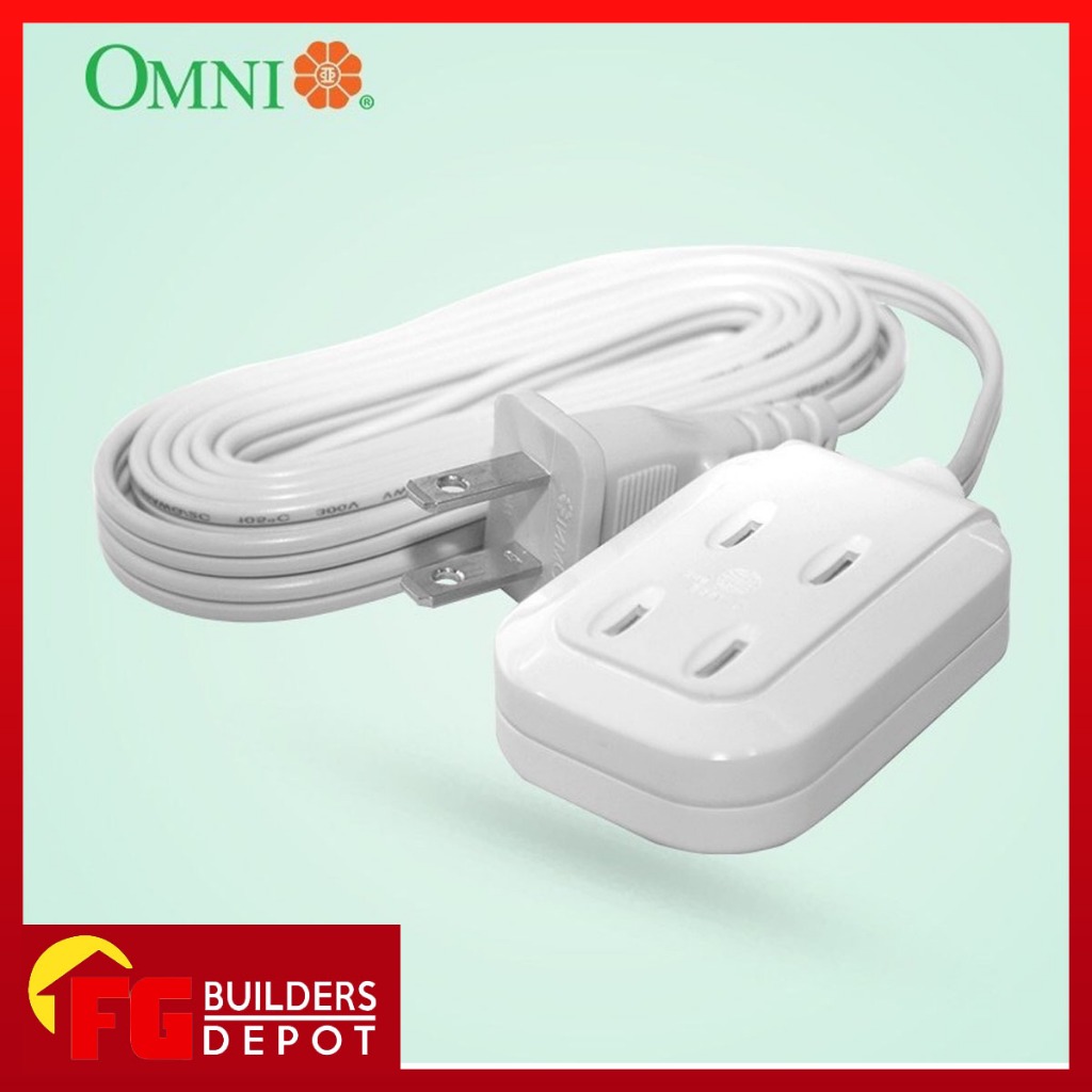 OMNI DUAL PORTABLE EXTENSION CORD SET 3M WIRE WDP 303/306 1000W 6A 250V ...