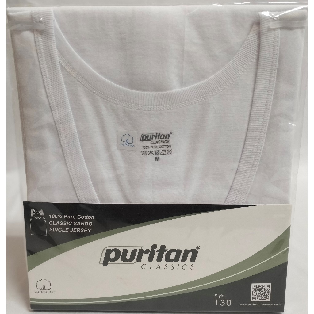 Puritan Classic Sando-100% Pure Cotton Loose Fit Style 130 ( 1Pc ...