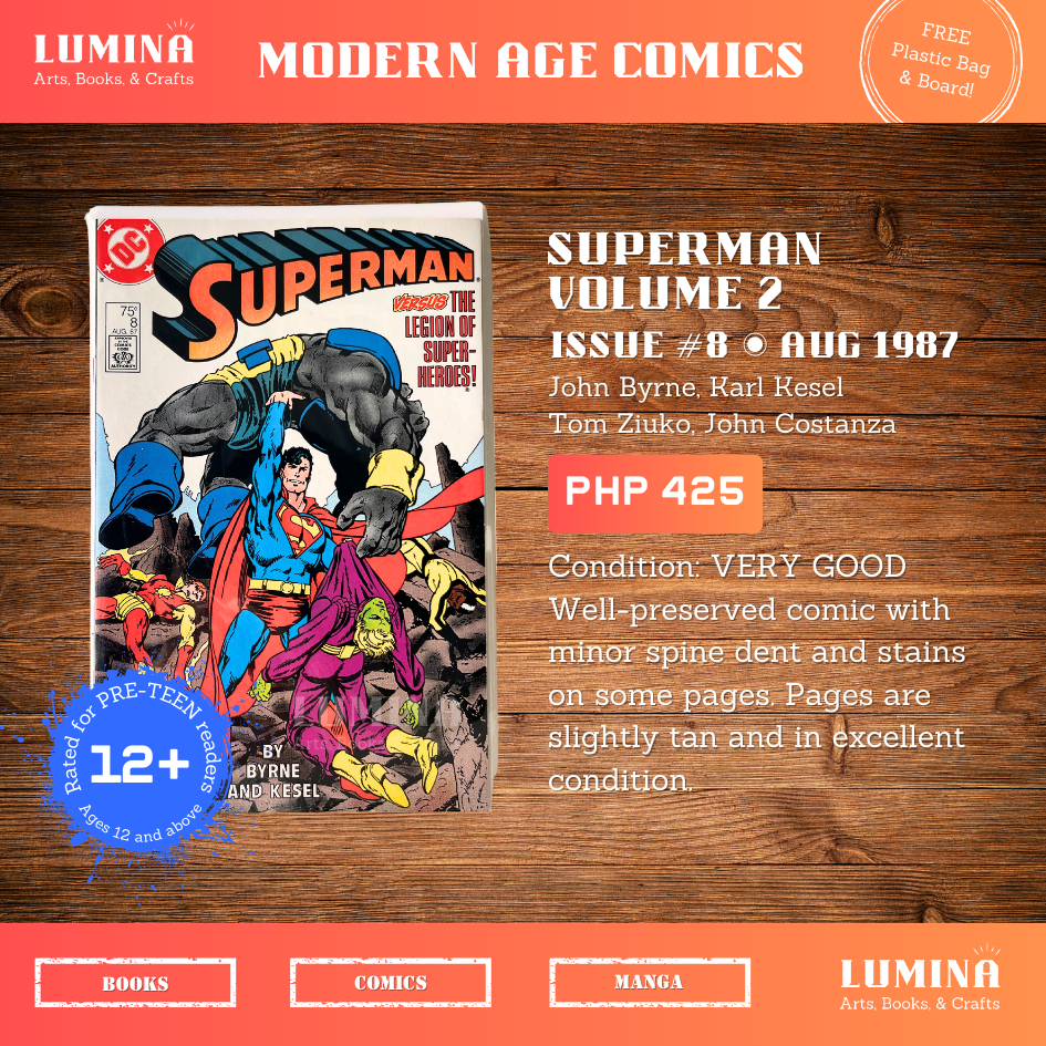 SUPERMAN Volume 2 #8 Aug 1987 John Byrne Karl Kesel Tom Ziuko John ...