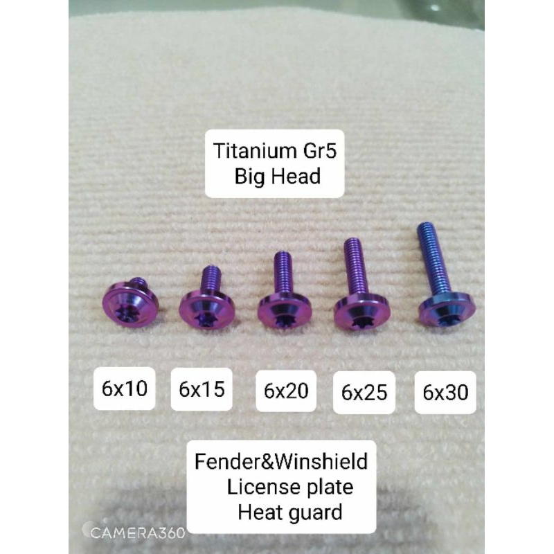 Titanium Gr5 Bighead M6x10/15/20/25/30 (1pc) | Shopee Philippines