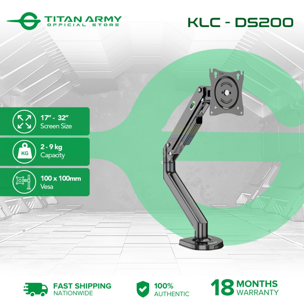 TITAN ARMY X Klc Ds200 Monitor Arm Mount Stand for 17 inch to 32 inch ...