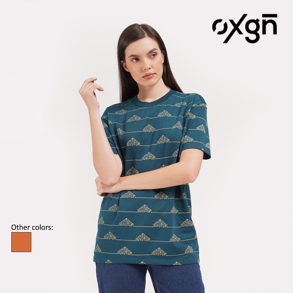 OXGN Logo All Over Print Unisex T-Shirt For Men And Women (Cobalt Blue ...
