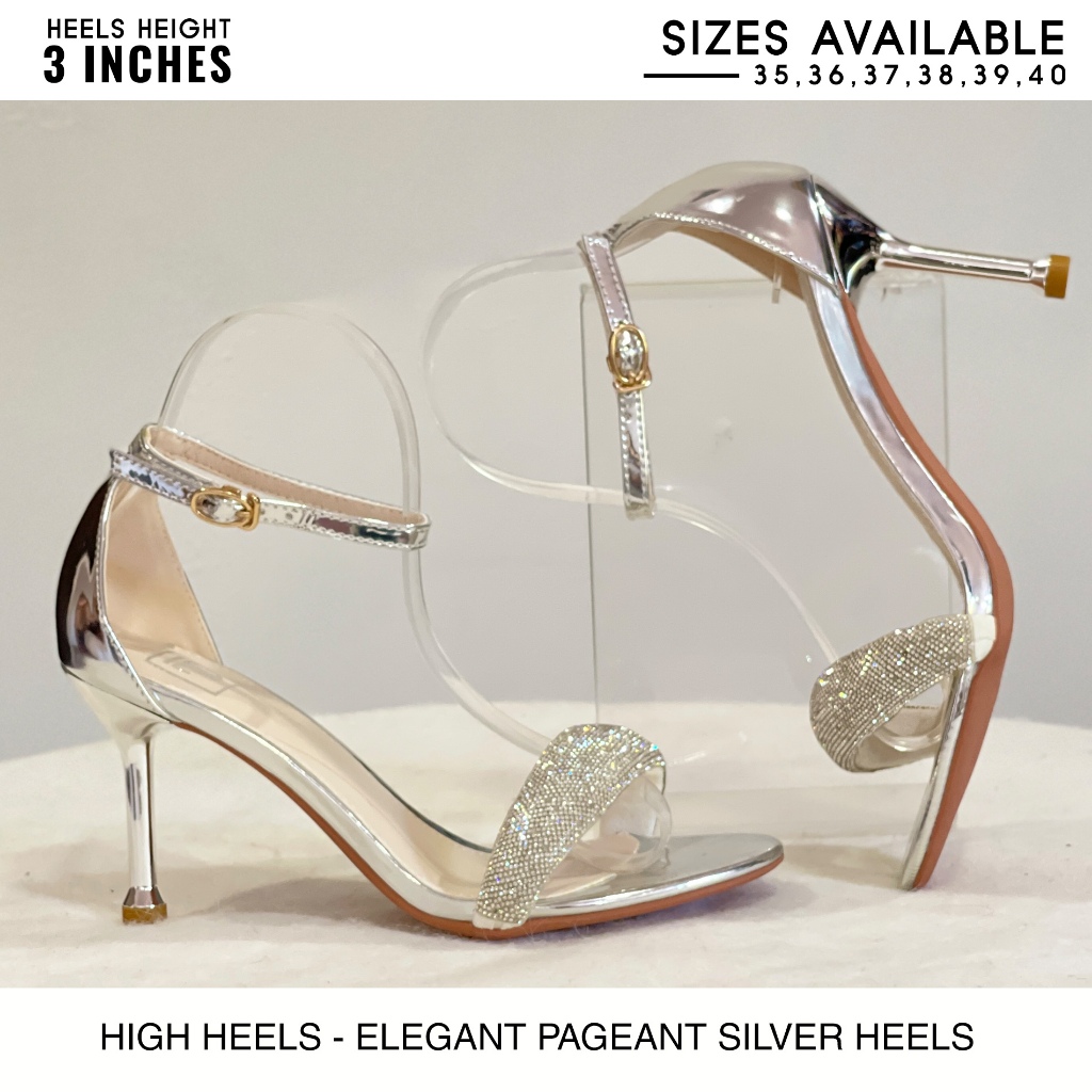 HIGH HEELS - ELEGANT PARTY/PAGEANT HIGH HEELS SILVER AND GOLD COLOUR 3 ...