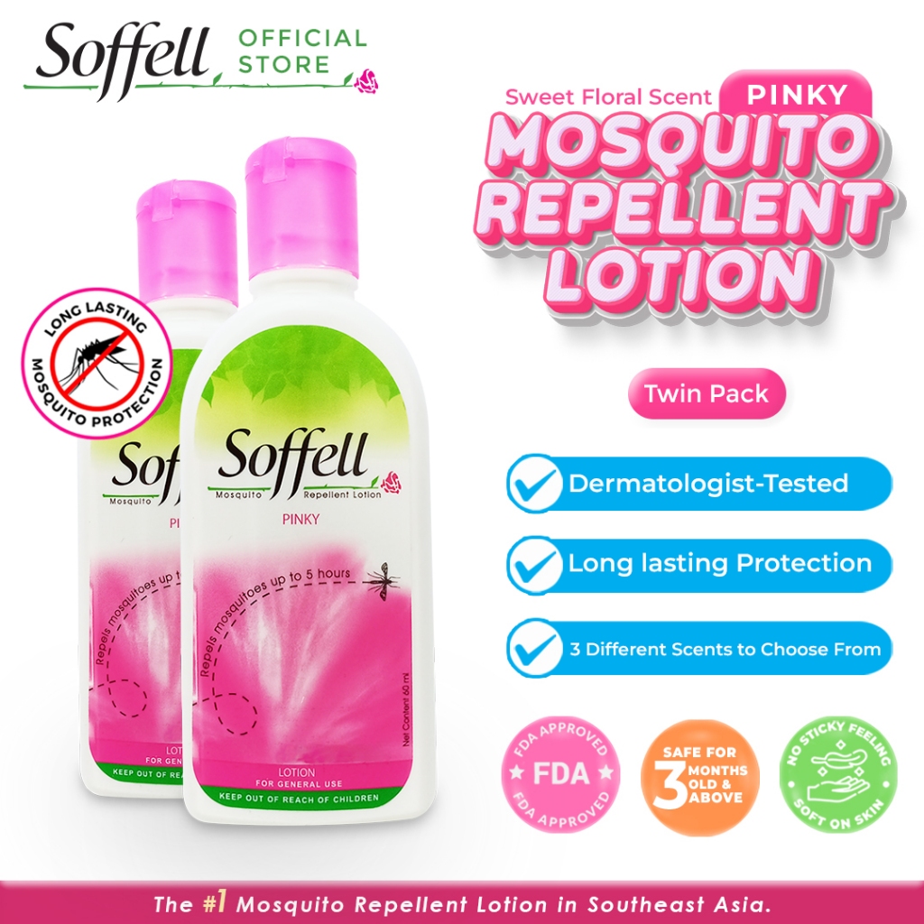 Soffell Mosquito Repellent Lotion - Twin Pack | Shopee Philippines