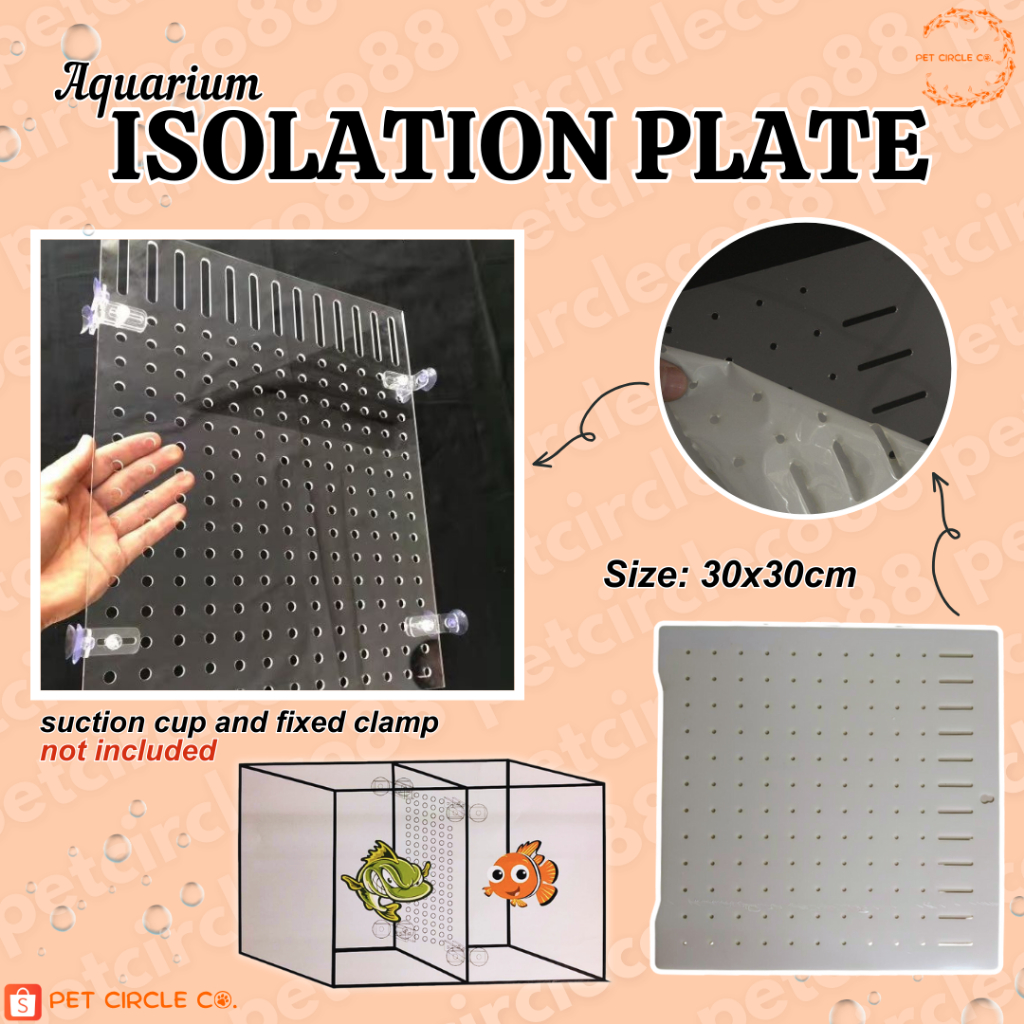 Aquarium Isolation Board Plate Acrylic Fish Tank Partition Transparent ...