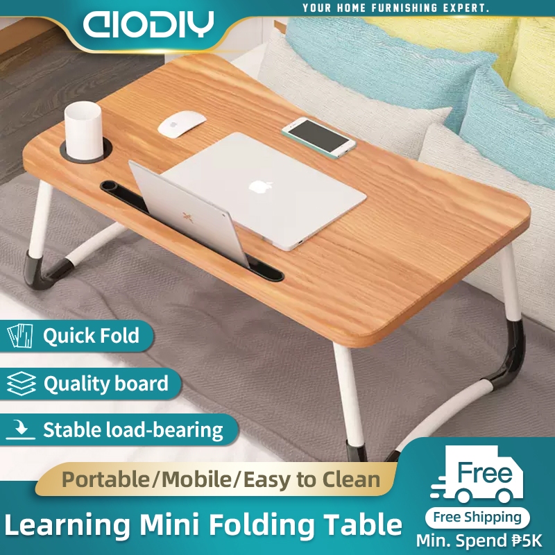 AIODIY Table Foldable Laptop Table MINI Desk Study Table Desk | Shopee ...