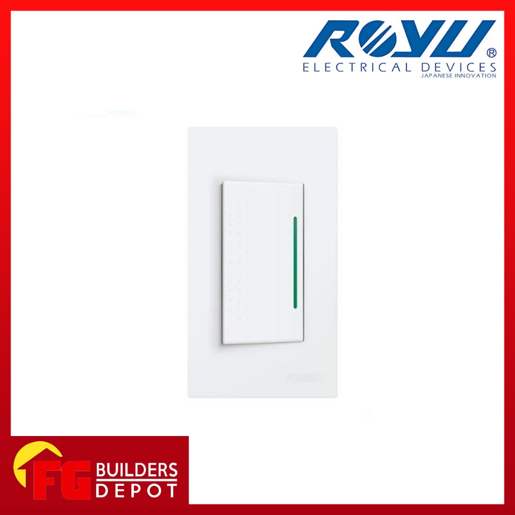WIDE SERIES 1 GANG SWITCH WITH REFLECTOR 250V-10A WD511 (ROYU) | Shopee ...