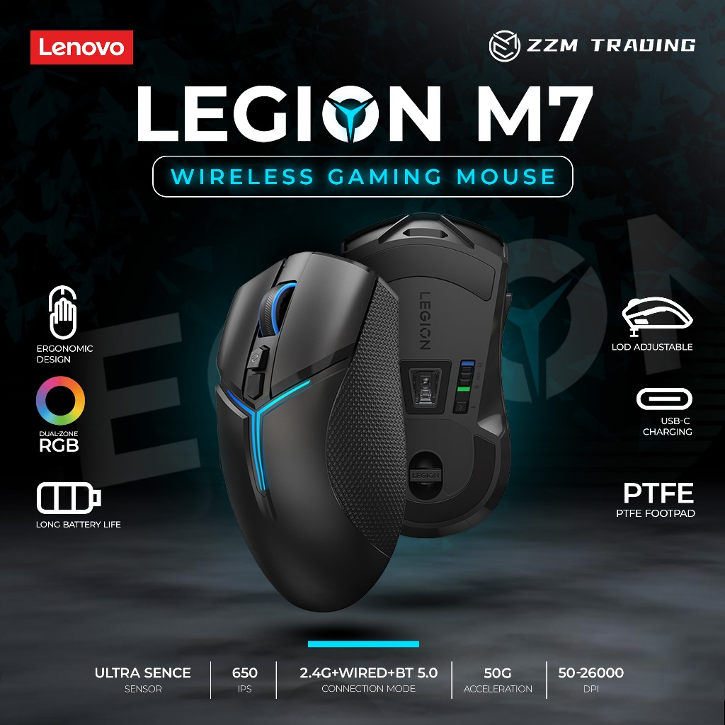 LEGION MOUSE M7 Ultra Sense Wireless or Wired Mouse | Shopee Philippines