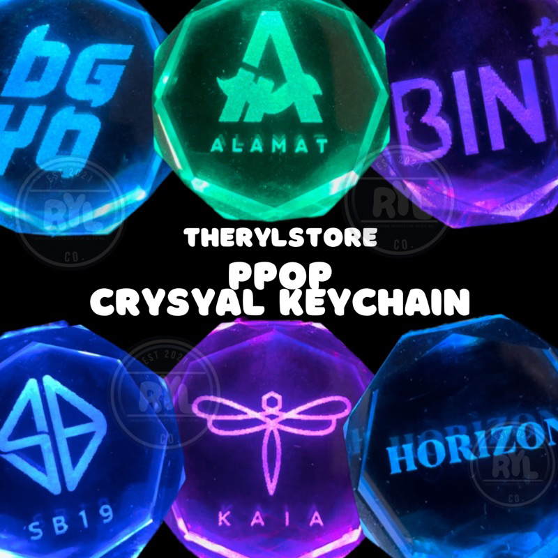 PPOP Crystal Keychain LED (7 color) SB19 Bini Hori7on BGYO | Shopee ...