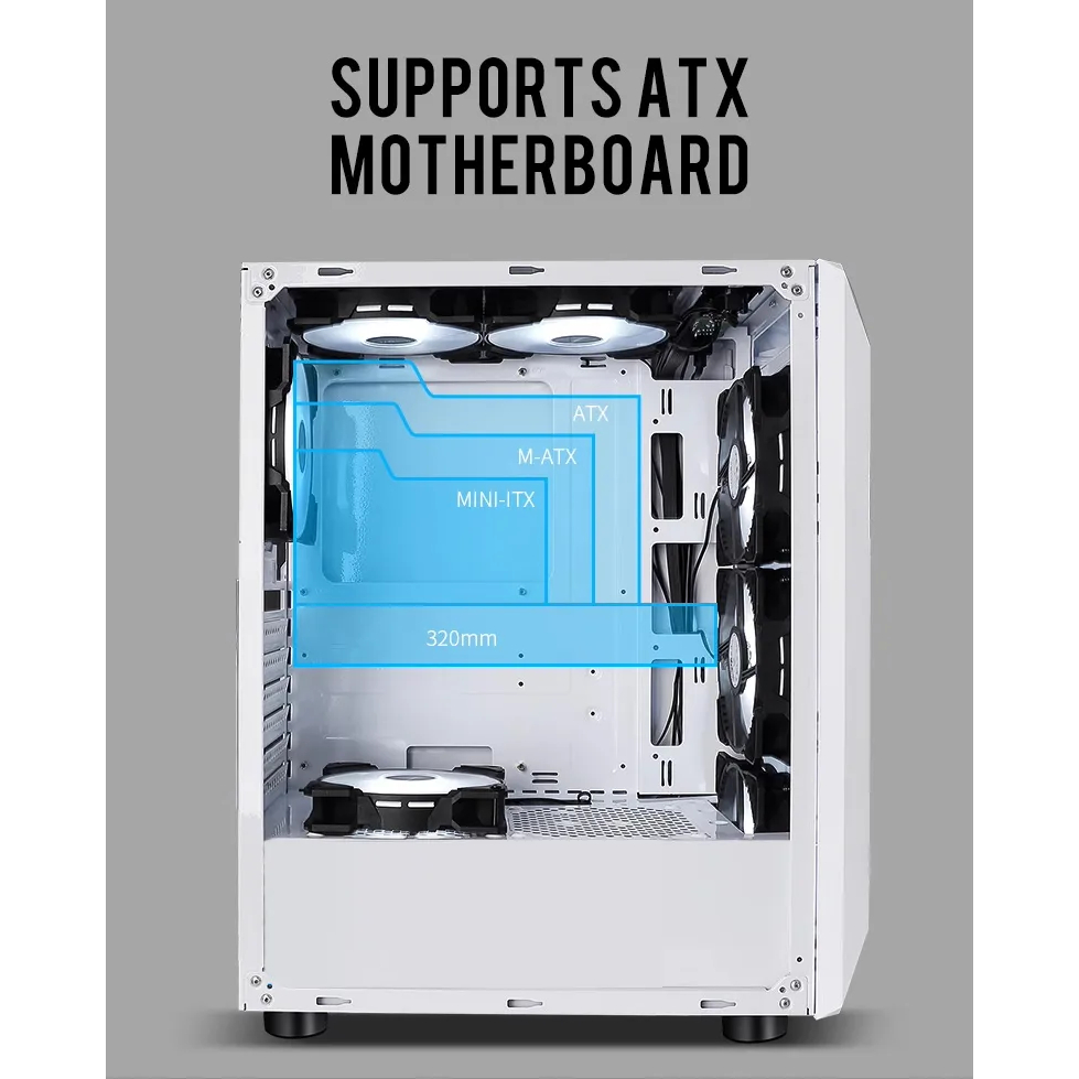 INPLAY METEOR 30 MID TOWER ATX PC CASE | Shopee Philippines