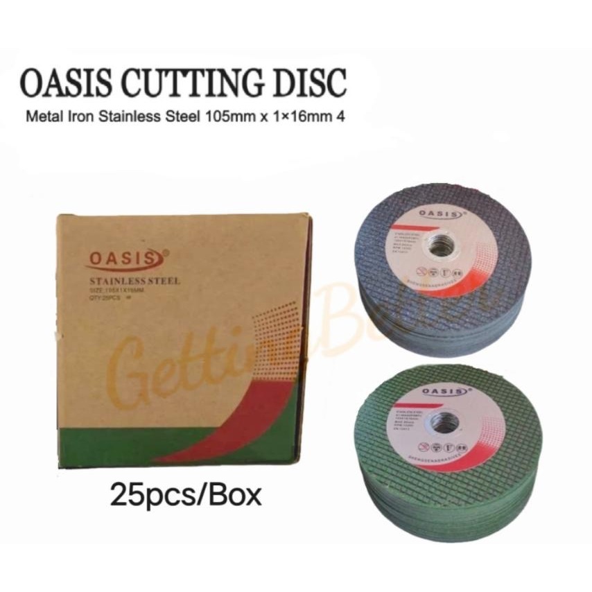OASIS 4" Cutting DISC 25pcs/box BLACK/GREEN - CUT OFF WHEEL 14 ...