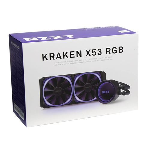 NZXT Kraken X53 RGB 240mm Aio CPU Cooler Rotating Infinity Mirror ...