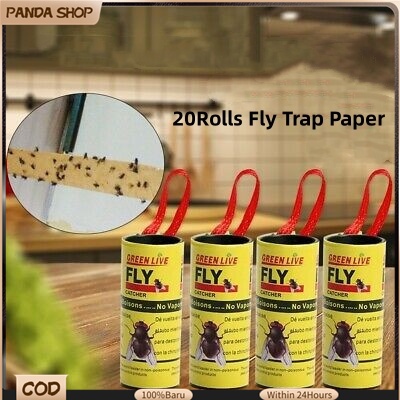 20Pcs Fly Trap Paper Fly Glue Paper Catcher Fruit Fly Gnat Insects Trap ...