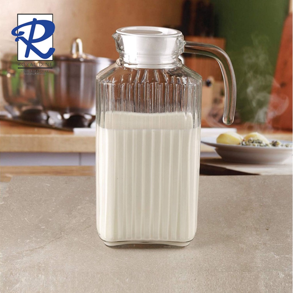 Royal Dine 1.8L J-119A Glass Jug with White Lid Pitcher Set | Shopee ...