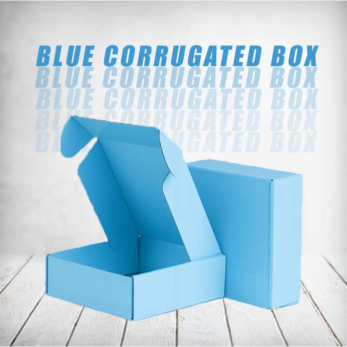 FULL BLUE Kraft Mailer Corrugated BoxON HAND Carton box corrugated ...