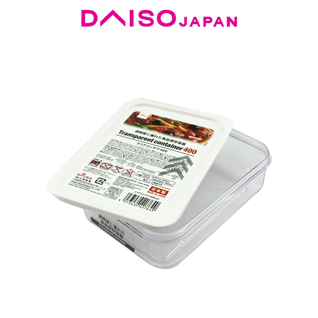 Daiso Food Transparent Container (400ml) | Shopee Philippines