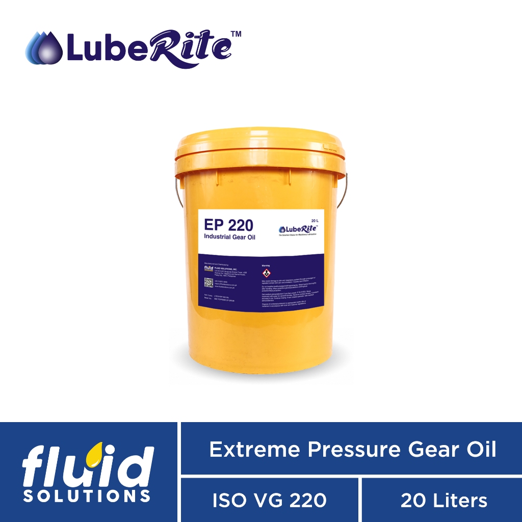 LubeRite EP 220 - Extreme Pressure ISO VG 220 Gear Oil 20L | Shopee ...