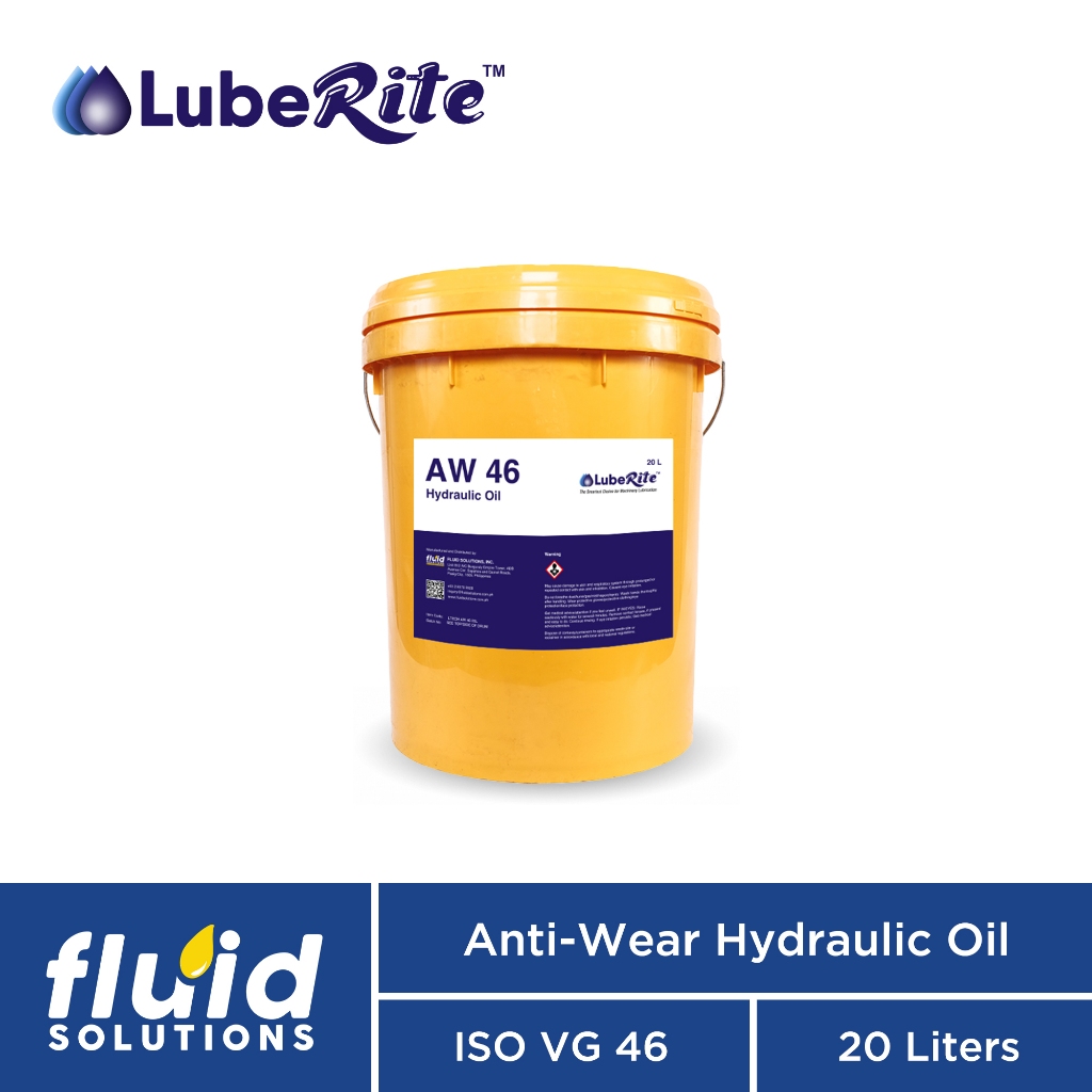 LubeRite AW 46 - Anti-Wear ISO VG 46 Hydraulic Oil 20L | Shopee Philippines