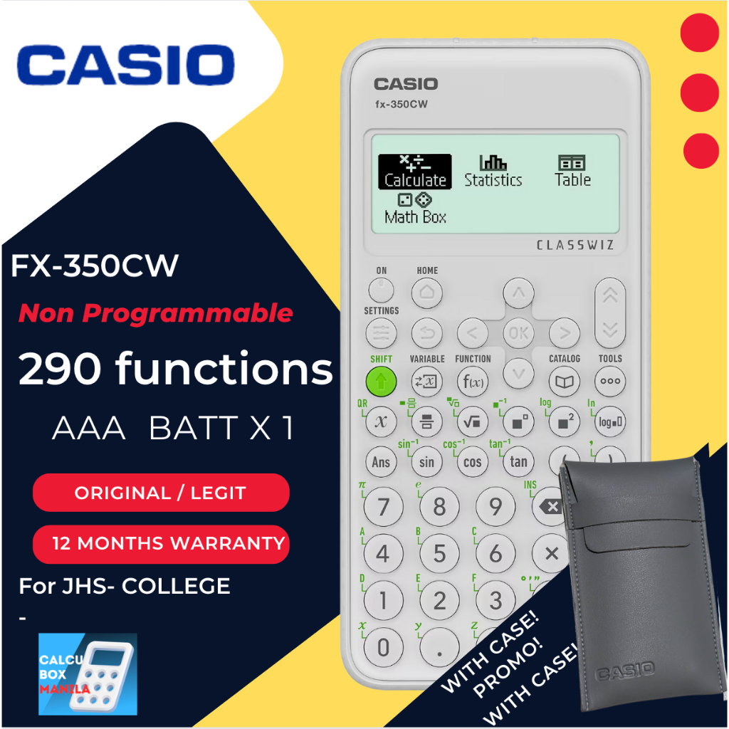 CASIO FX350CW CLASSWIZ SCIENTIFIC CALCULATOR ORIGINAL WITH 12 MONTHS ...