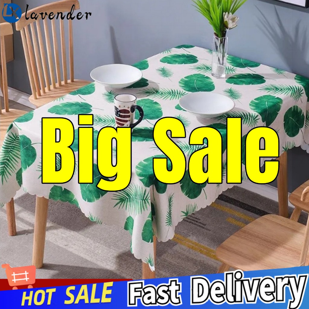 Waterproof Oil-Proof Table Cloth Cover PVC 6 Seaters Kitchen Dinning ...