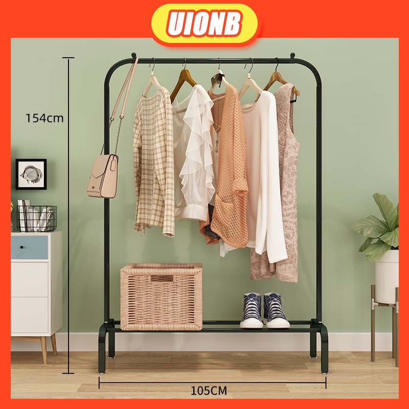 Double Pole Strong Steel Structure Laundry Rack Bedroom Hanger Floor ...