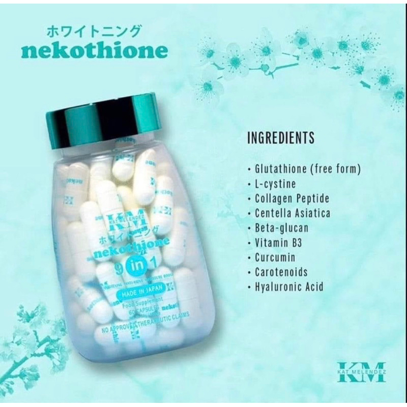 NEKOTHIONE 9in1 by Kath Melendez Glutathione capsule 60pcs | Shopee ...