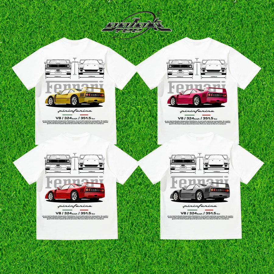 FERRARI SHIRT F40 LBWK LIBERTY WALK T-Shirt Automotive tee JDM TEE ...