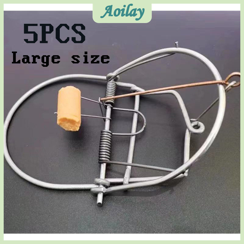5 PCS 17*11.5cm Large Metal Spring Mousetrap Reusable Mice Rats Trap ...