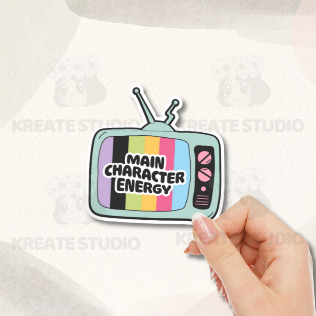 MAIN CHARACTER ENERGY | Laminated Waterproof Sticker for Tumblers and ...