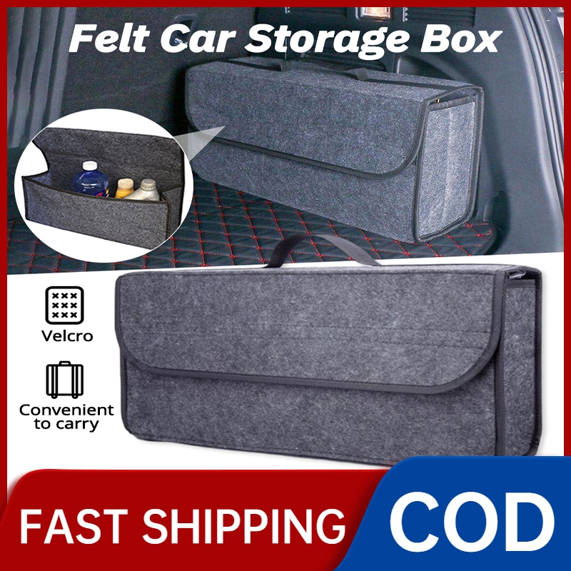 Foldable Car Trunk Organizer Portable Felt Cloth Storage Box Case ... Foldable Car Trunk Organizer Portable Felt Cloth Storage Box Case ...