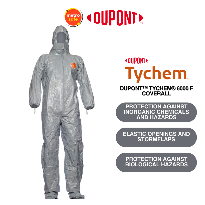 DuPont Tychem F 6000 Safety Chemical Suit Protection Inorganic ...