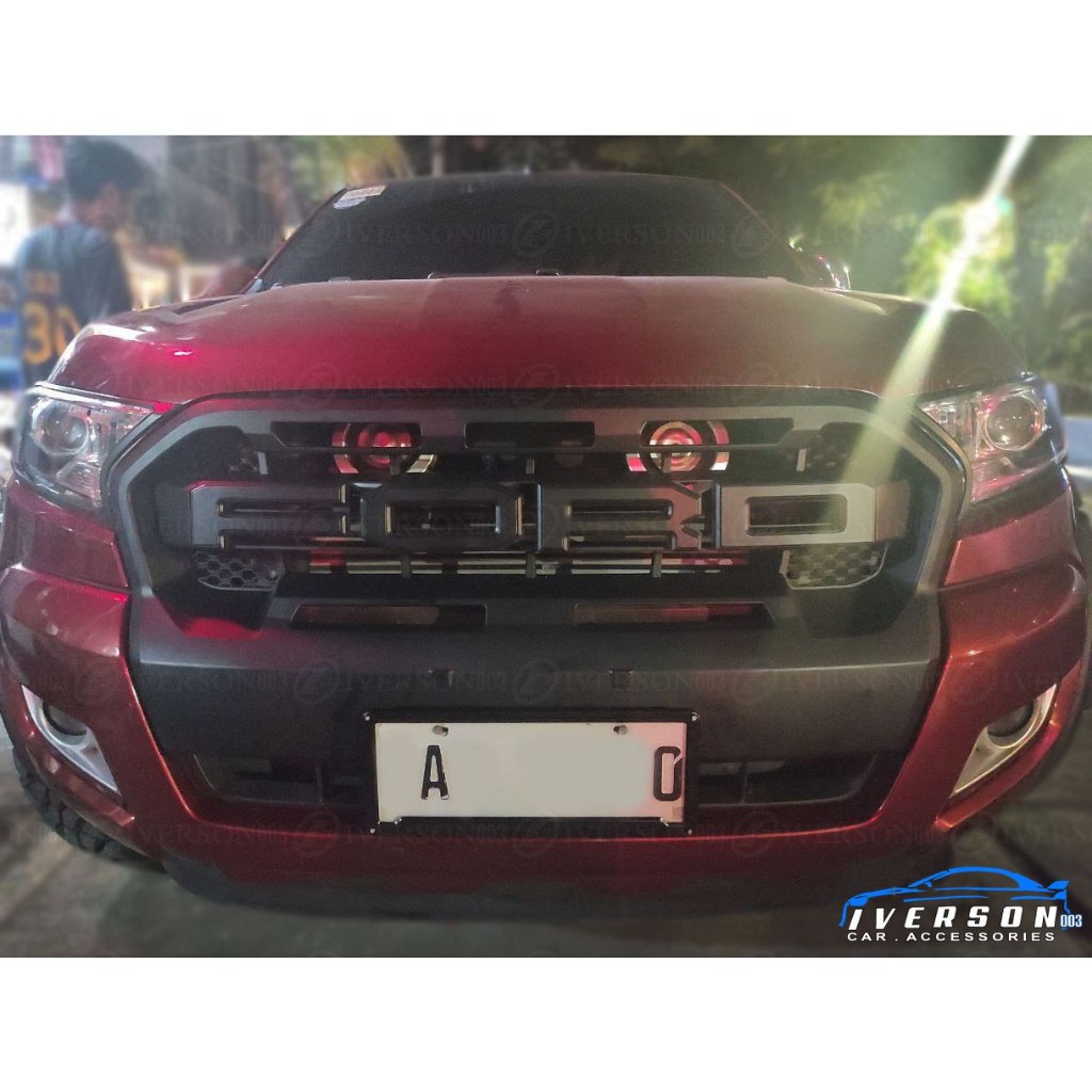Ford Ranger Wildtrak 2018 to 2021 Raptor Grill with Black Ford Logo ...