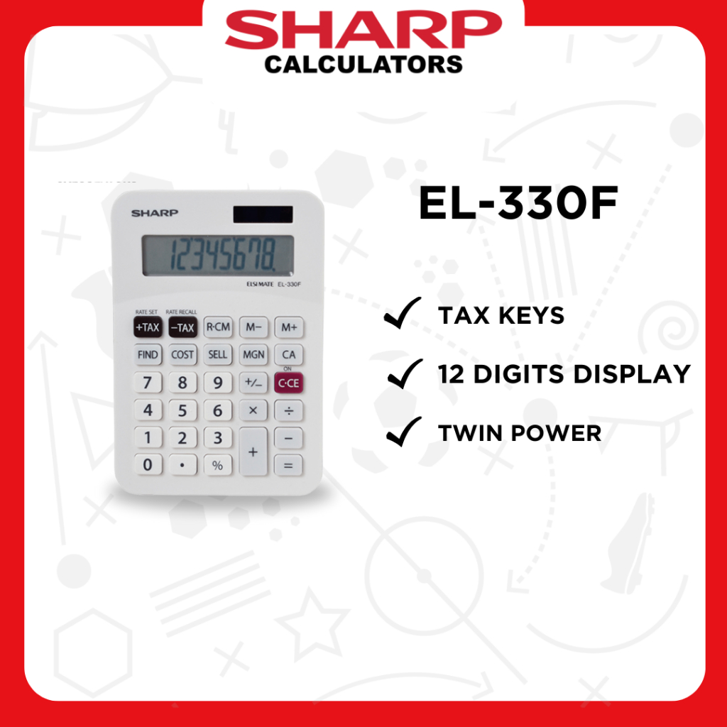 Sharp Semi Desktop Calculator EL-330F | Shopee Philippines
