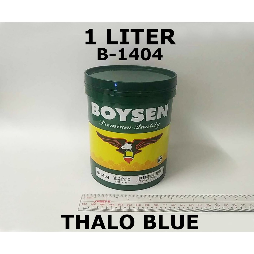 ( 1 LITER ) BOYSEN LATEX COLOR THALO BLUE B-1404 FOR WOOD AND CEMENT ...