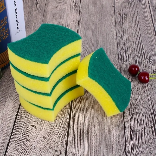UD 2PCS Waist Type Dish Washing Sponge Kitchen Cleaning Sponge | Shopee ...