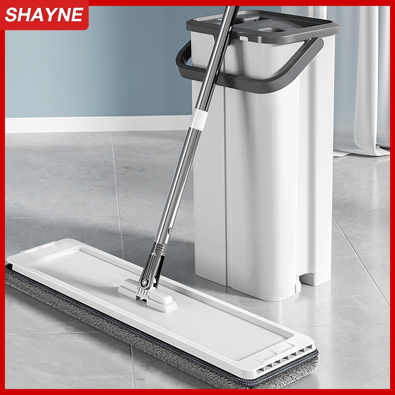 Flat Mop With Bucket 2in1 360 Free Hand Spin Mop Self Wash Squeeze Dry ...