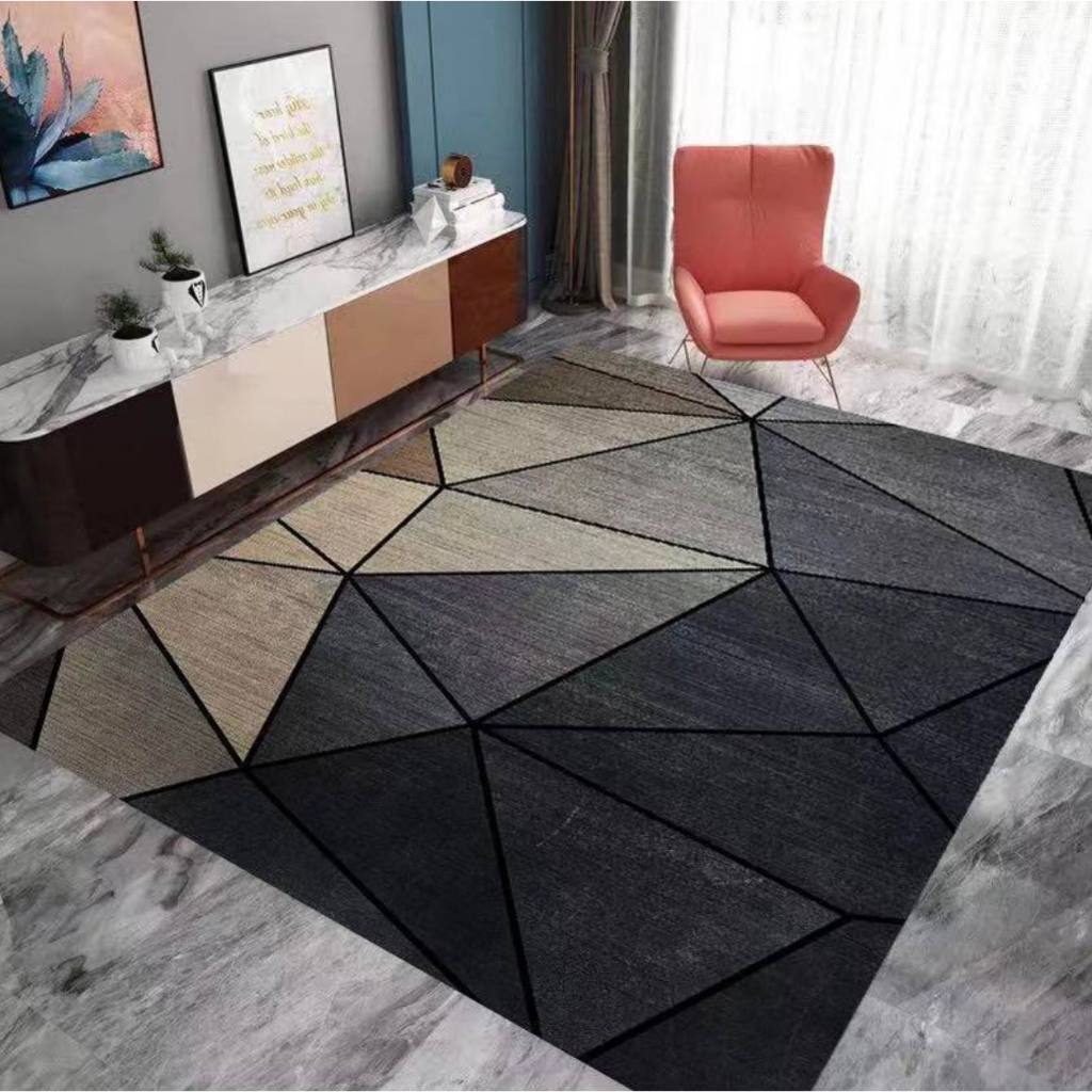 BIG 120x160 Carpet Nordic Black Gray Living Room Home Decor Sofa Large ...