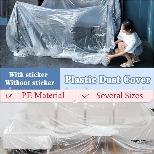 Plastic Furniture Dust Cover Painting Pre-Taped Masking Film Waterproof ...