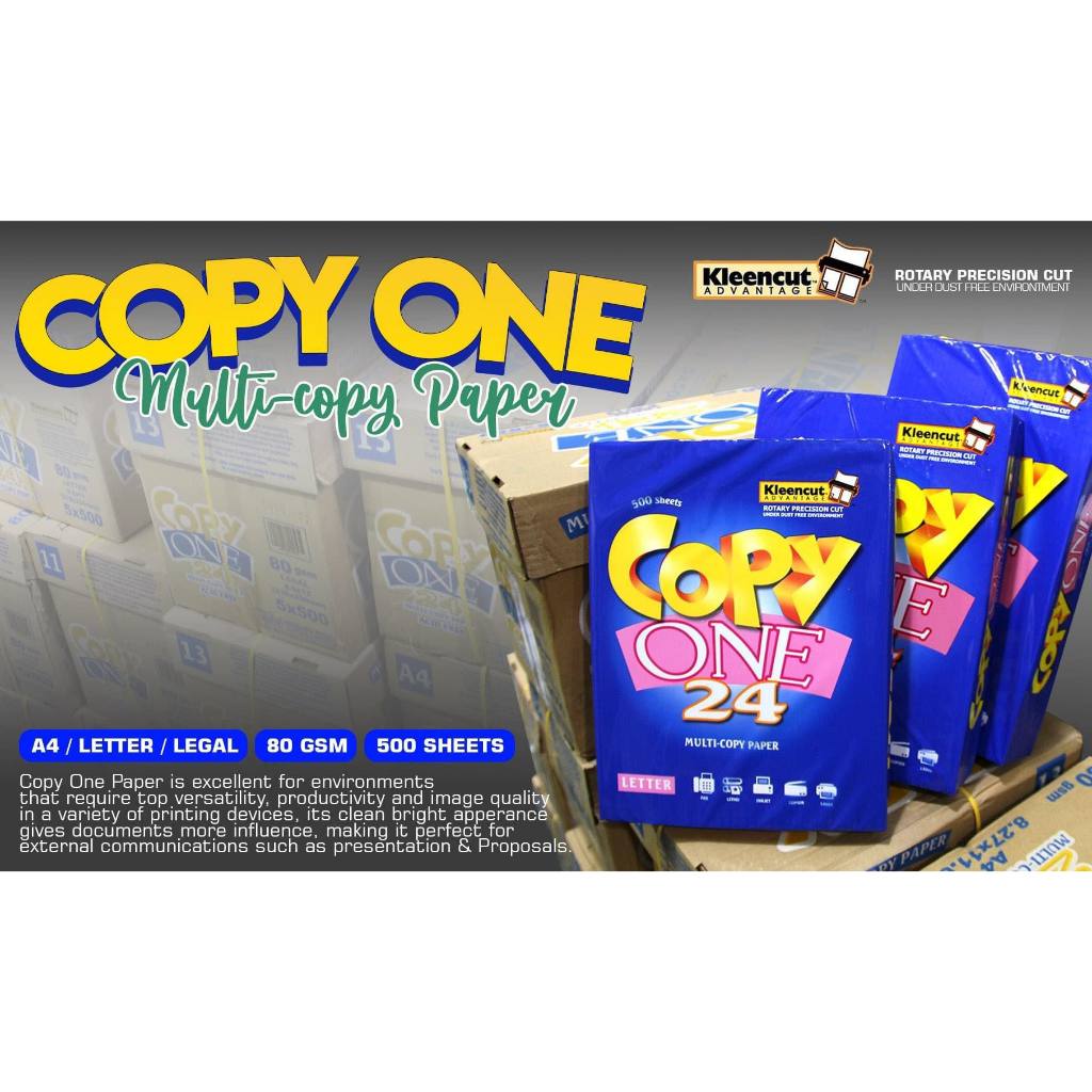 80GSM (500 sheets) COPY ONE Bond Paper / White Paper / Inkjet Paper for ...