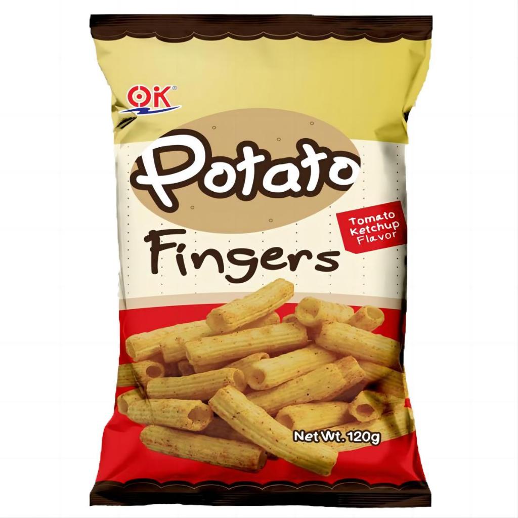 OK Potato Fingers -Cheddar Cheese Sour Cream BBQ Tomato Ketchup Flavor ...