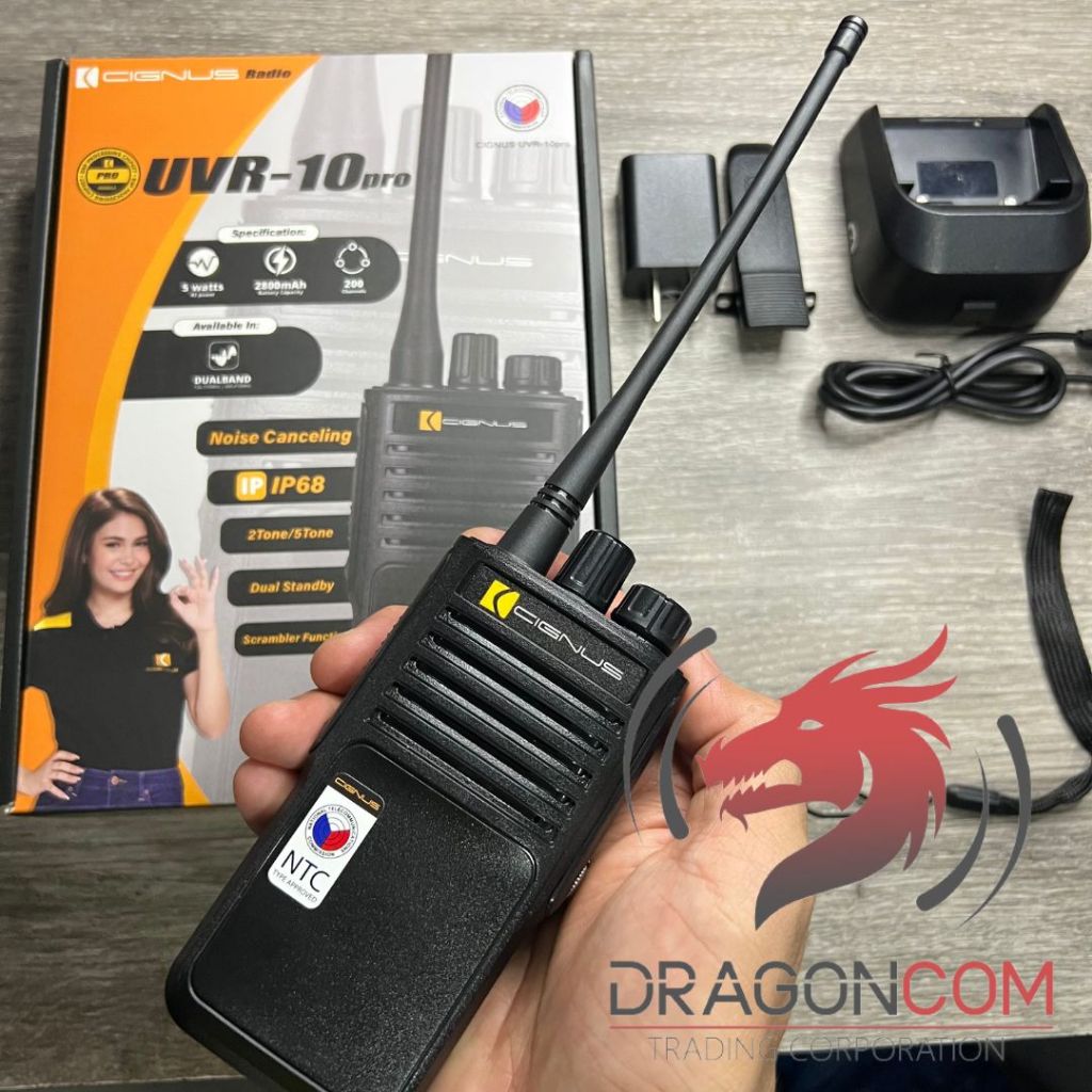 Cignus UVR-10 Pro Dual Band IP68 Waterproof 10 Watts Two Way Radio ...