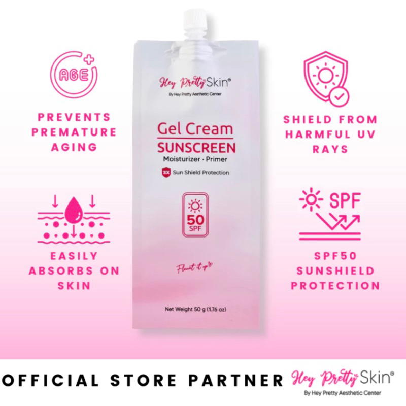 Hey Pretty Skin Gel Cream Sunscreen SPF50 | Shopee Philippines