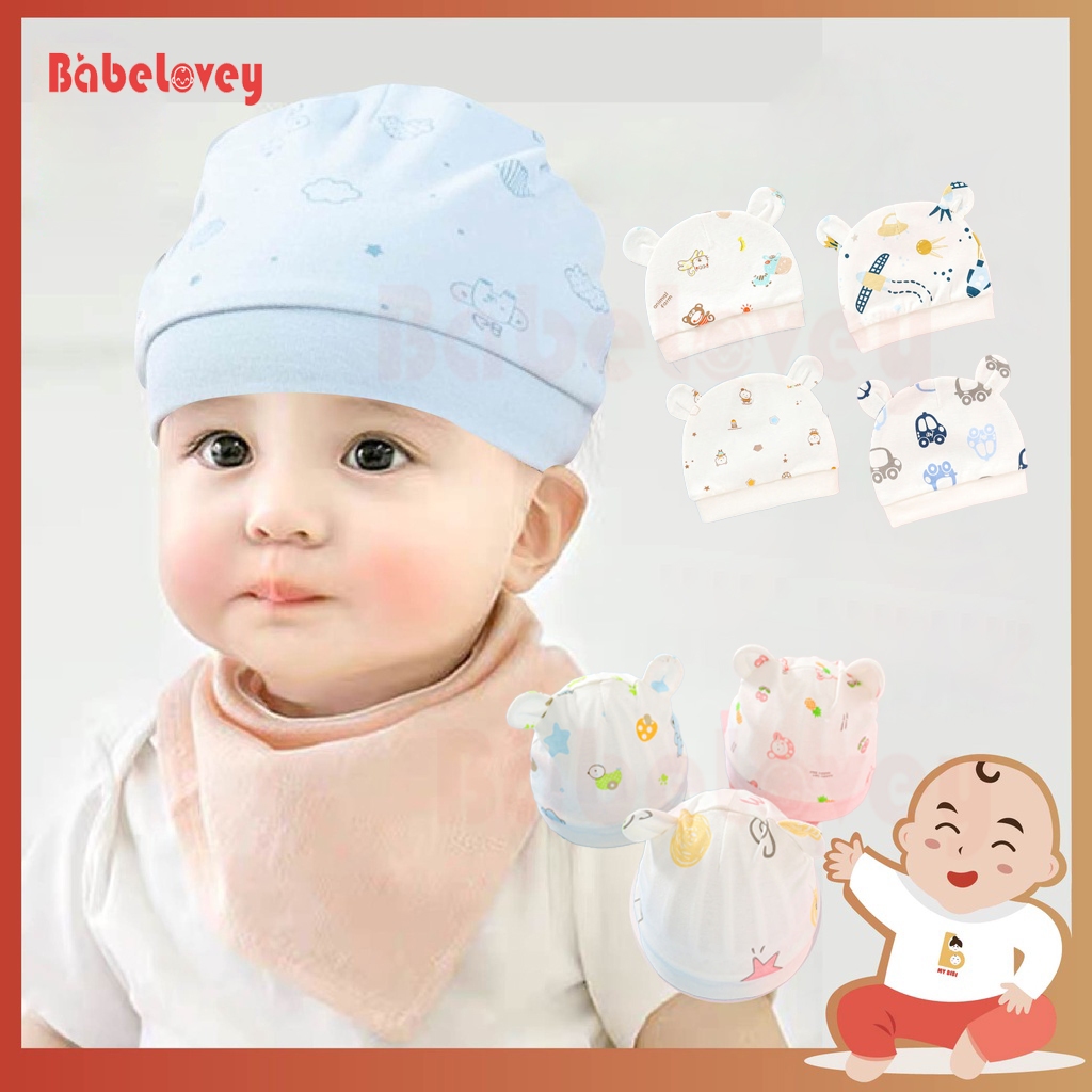 Newborn Baby Cotton Beanies Hats Cap Cute Cartoon Hat Newborn Infant ...