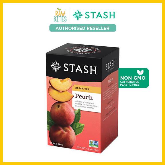 Stash Peach Black Tea 38g/20 bags (Caffeinated, Sugar Free, Non GMO ...