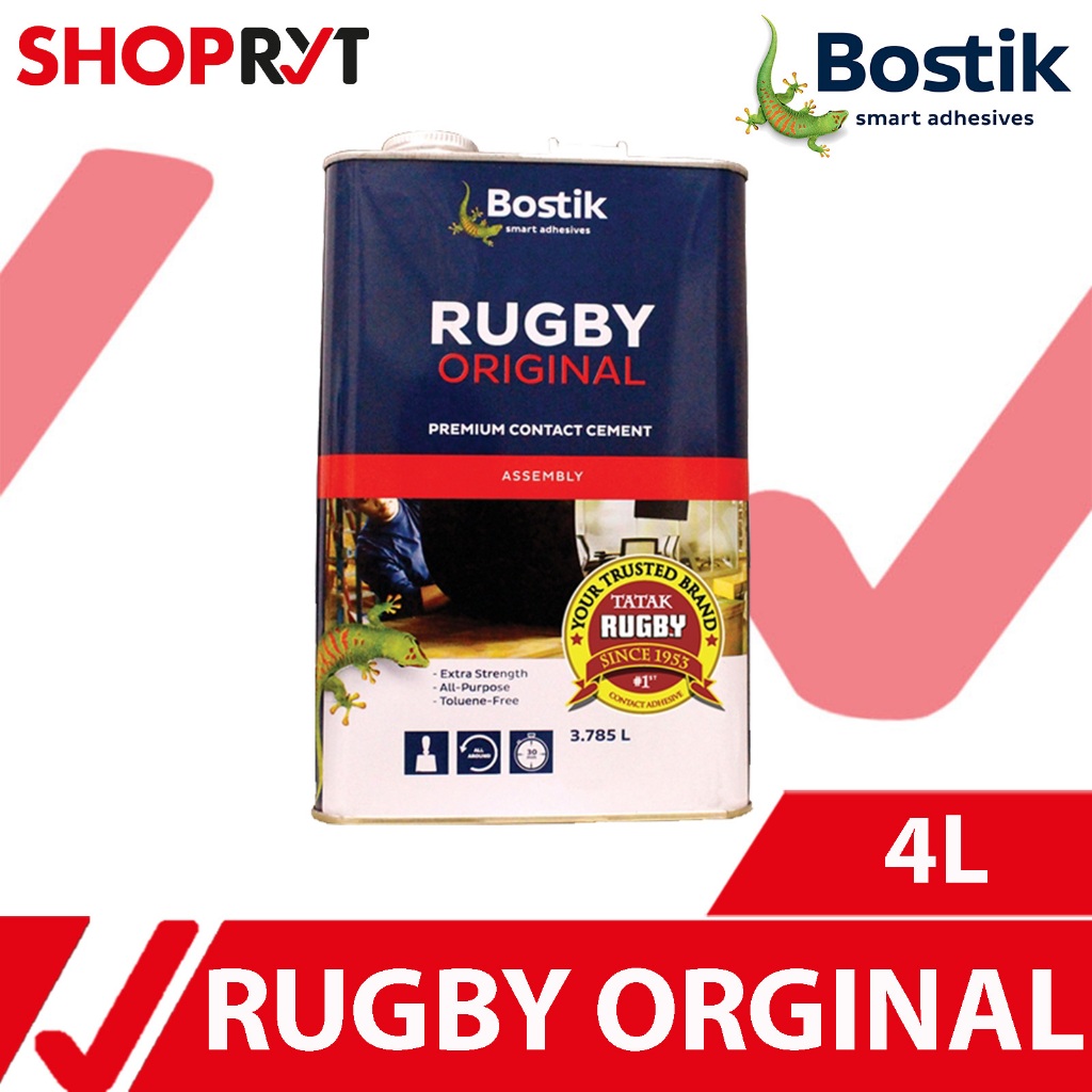 BOSTIK Rugby Original 4L - Bonding of rubber, leather, rubber foam ...