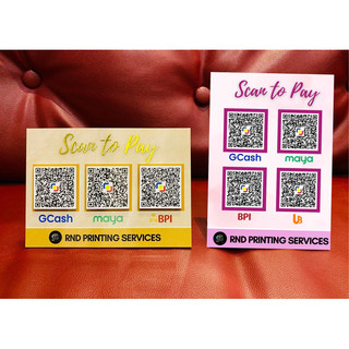 Embossed Gcash and Bank QR Standee / Flat | Shopee Philippines