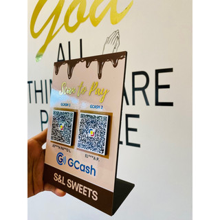 Embossed Gcash and Bank QR Standee / Flat | Shopee Philippines