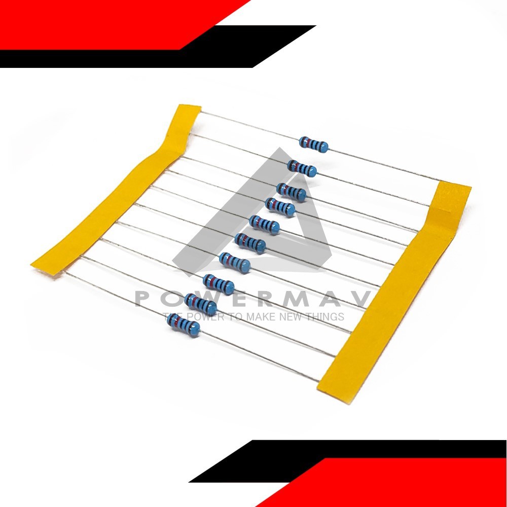 10pcs 10k ohms 5 band 1/4w Metal film resistor 1% ohm for pcb breadboard arduino uno mega nano ...