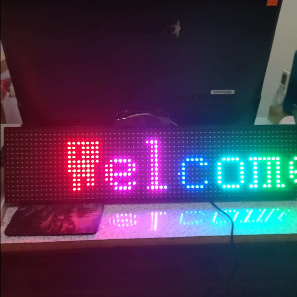 RGB LED Sign Board Aluminum alloy 640*160mm Customizable Using APP ...