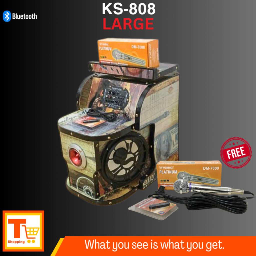 MINI VIDEOKE/KARAOKE BLUETOOTH SPEAKER WITH PLATINUM MICROPHONE AND USB ...